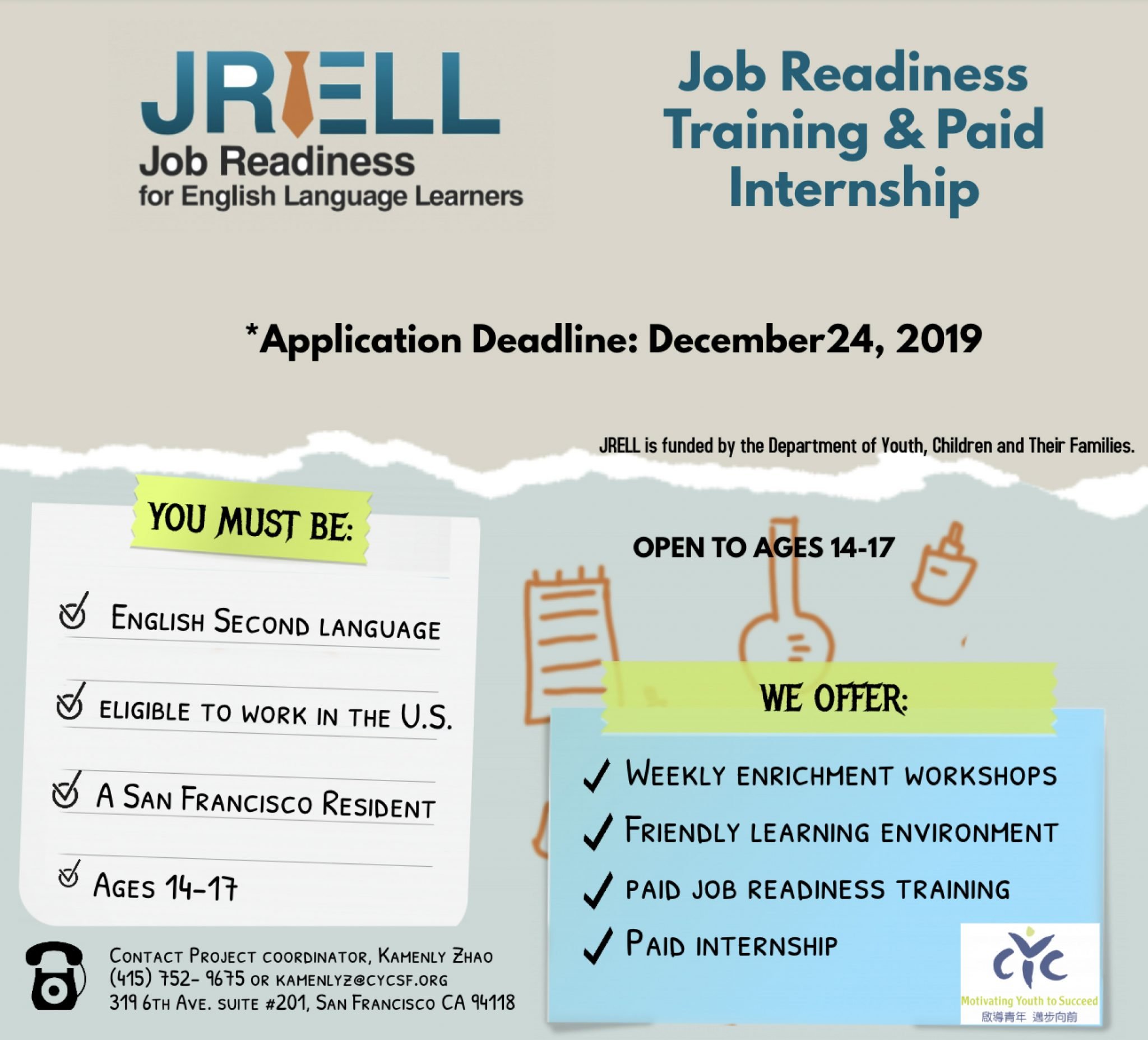 Apply for the Job Readiness for English Language Learner (JRELL) 2020 ...